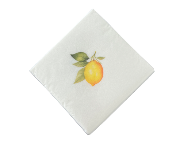 Lemon Cocktail Napkin Gift Set - Kippot World