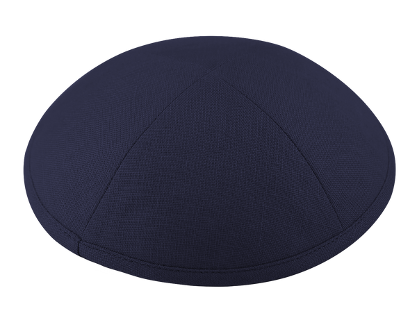 Linen Navy Kippot - Kippot World