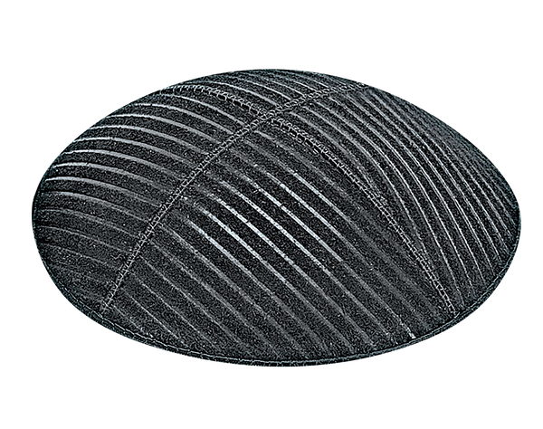 Suede Embossed Medium Lines Kippot - Kippot World